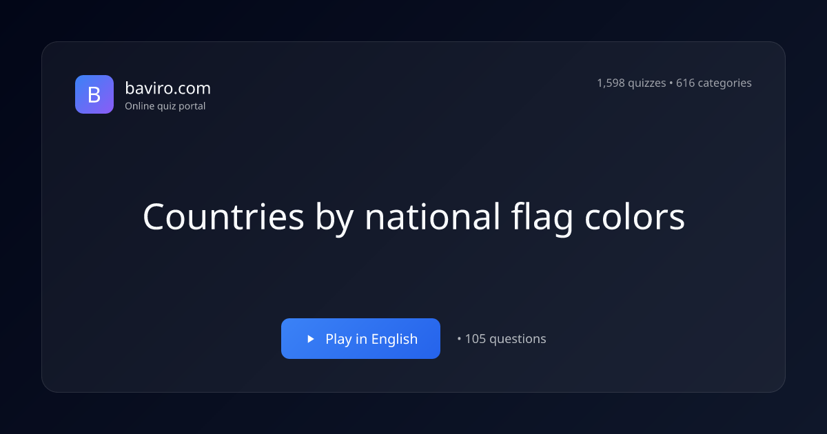 Countries by national flag colors | Baviro.com