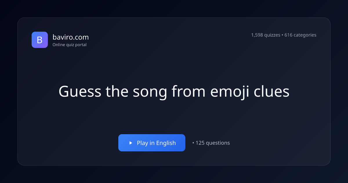 Guess the song from emoji clues | Baviro.com