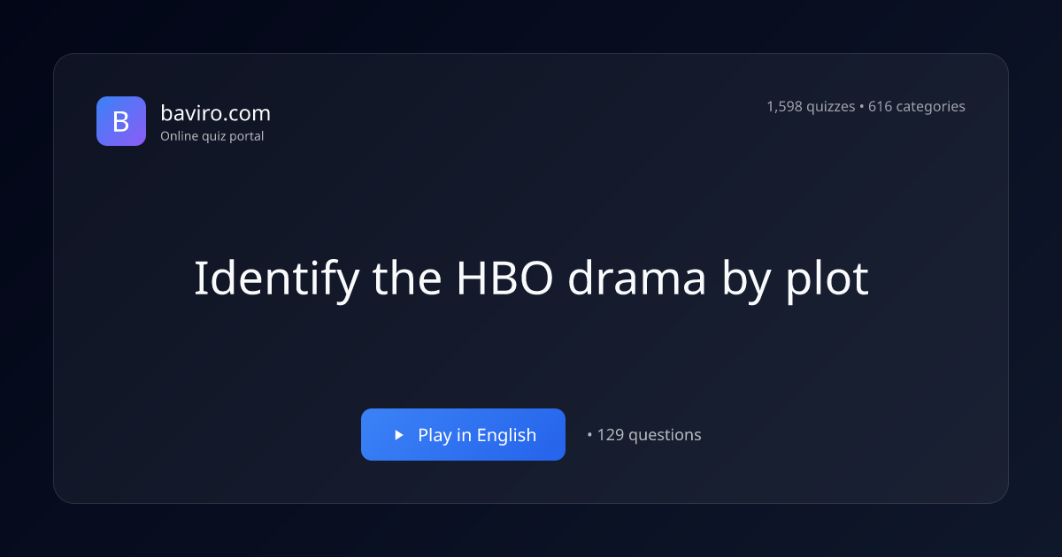 Identify the HBO drama by plot Quiz | Baviro