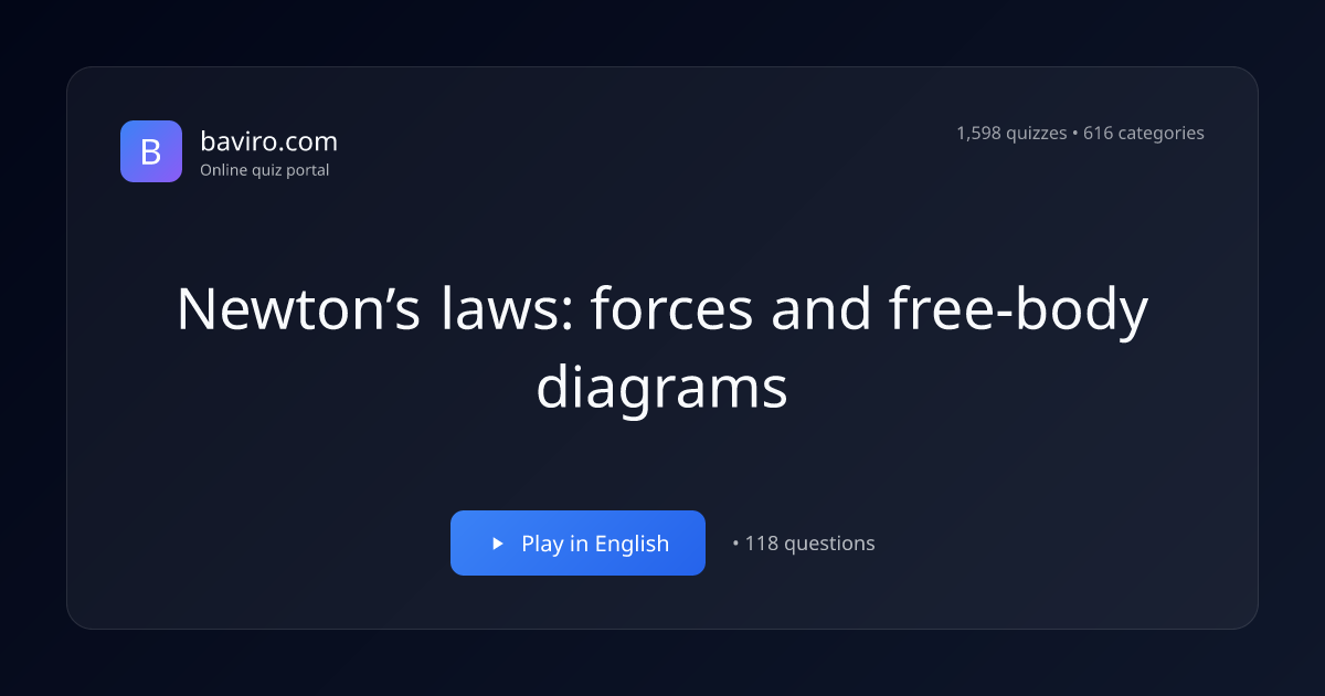 Newton’s laws: forces and free-body diagrams | Baviro.com